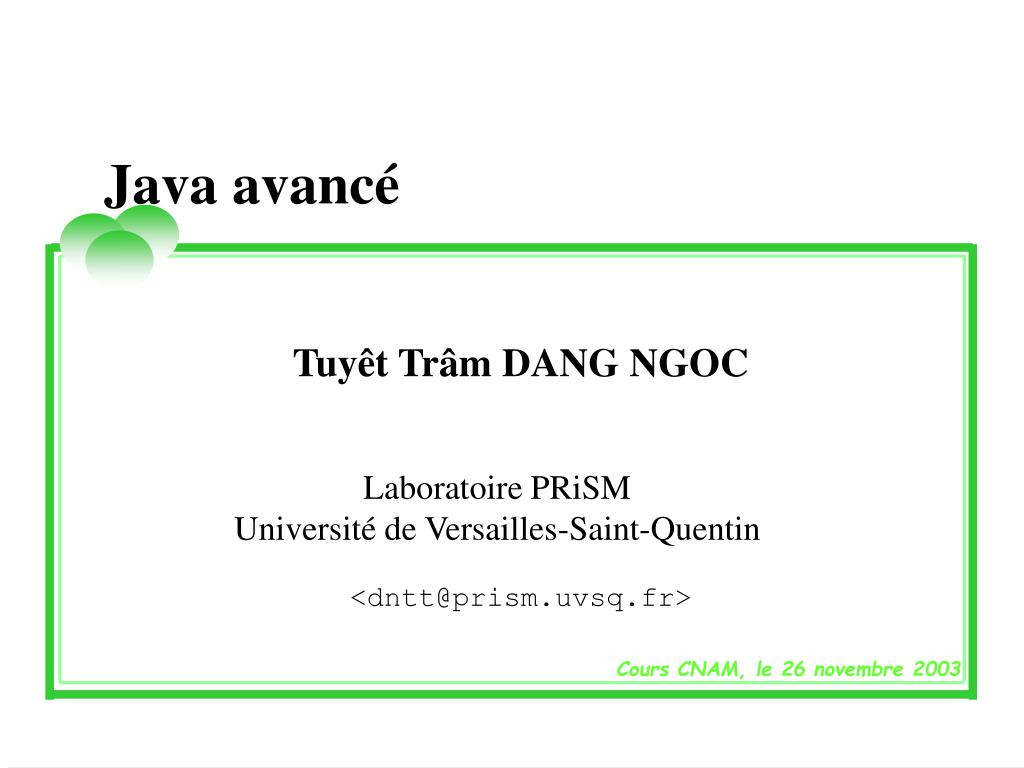 PPT - Java avancé PowerPoint Presentation, free download - ID:240112