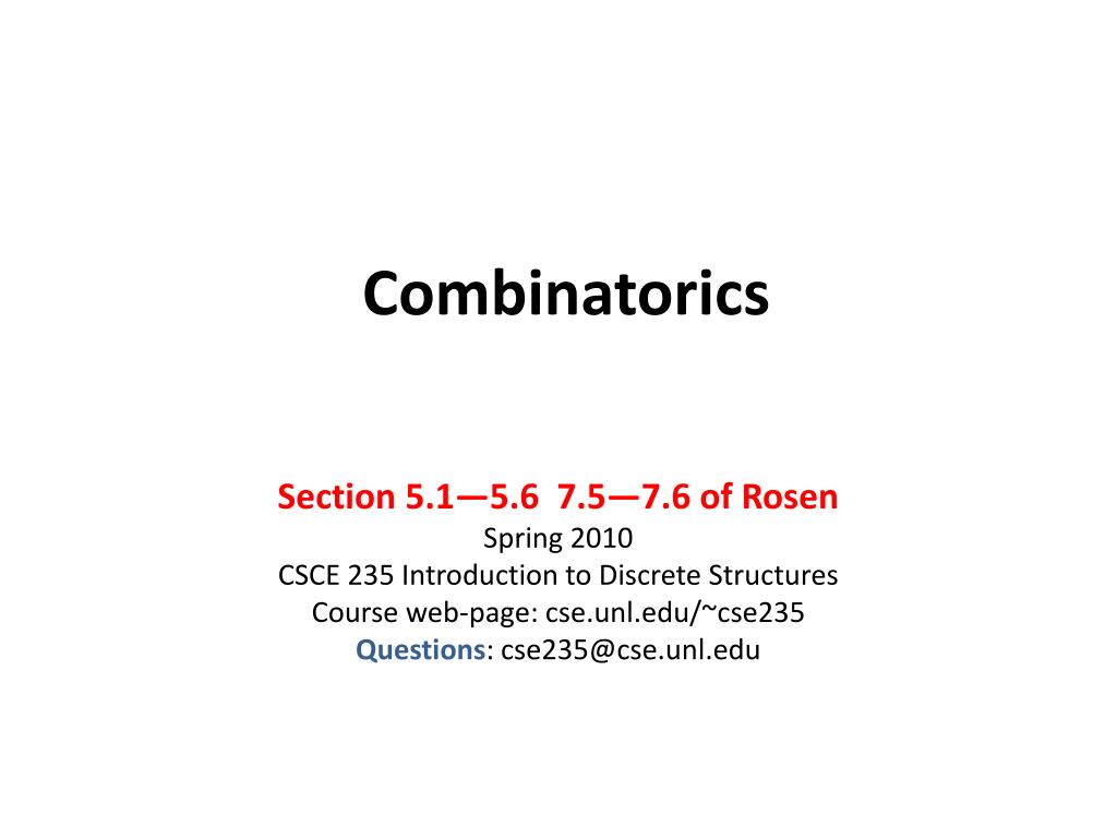 PPT - Combinatorics PowerPoint Presentation, free download - ID:241003