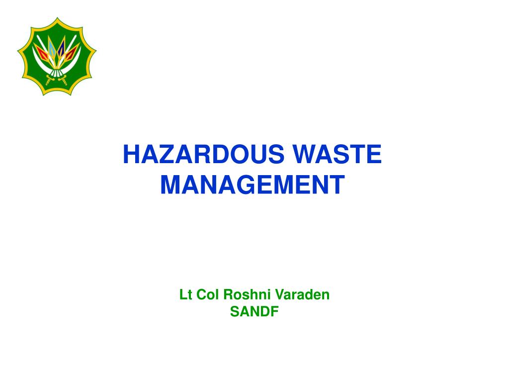 PPT - HAZARDOUS WASTE MANAGEMENT PowerPoint Presentation, free download ...