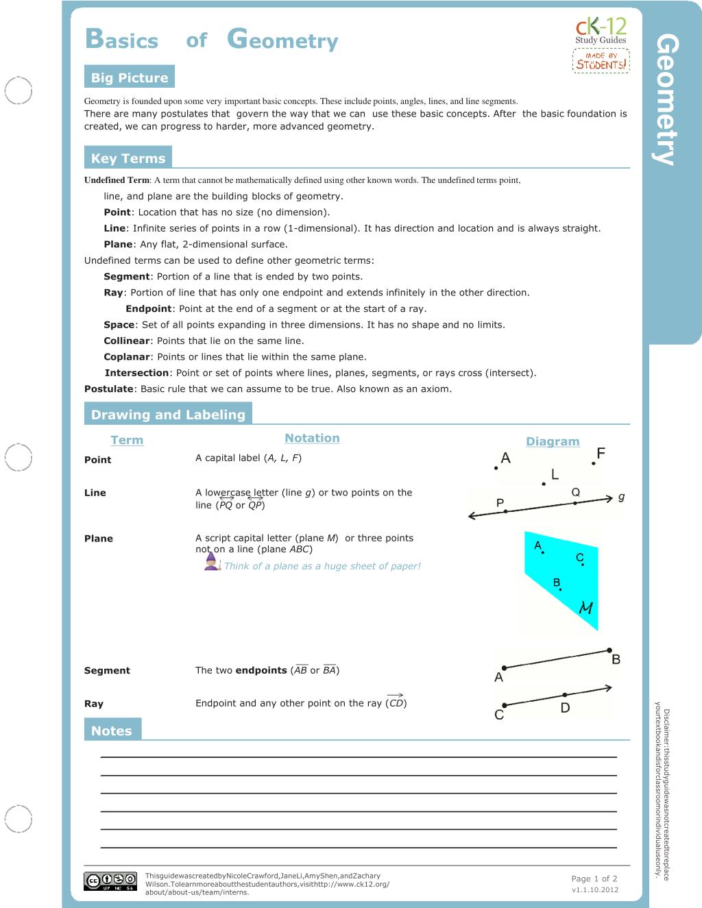 PPT - Basics of Geometry PowerPoint Presentation, free download - ID:241891