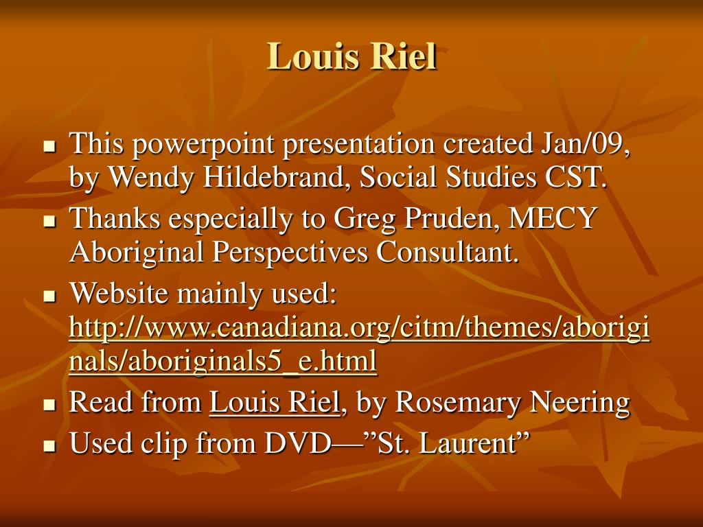 PPT - Louis Riel PowerPoint Presentation, free download - ID:241969
