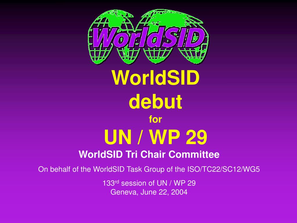 PPT - WorldSID debut for UN / WP 29 PowerPoint Presentation, free ...