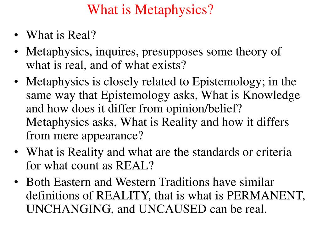 PPT - What is Metaphysics? PowerPoint Presentation, free download - ID ...