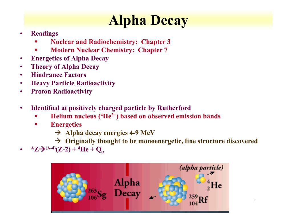 PPT - Alpha Decay PowerPoint Presentation, free download - ID:242969