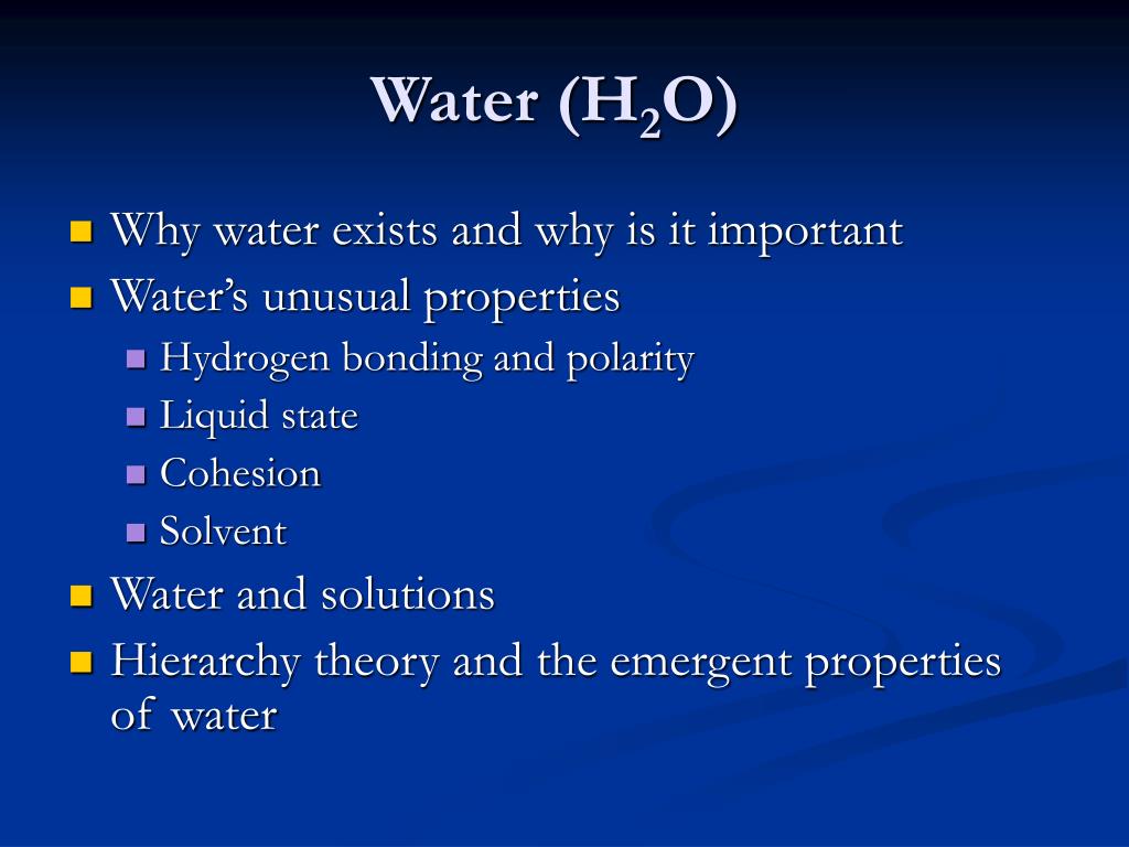 PPT - Water (H 2 O) PowerPoint Presentation, free download - ID:243204