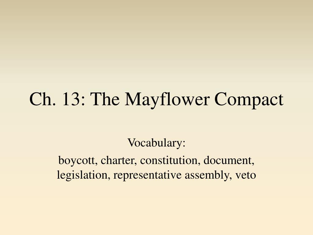 PPT - Ch. 13: The Mayflower Compact PowerPoint Presentation, free ...