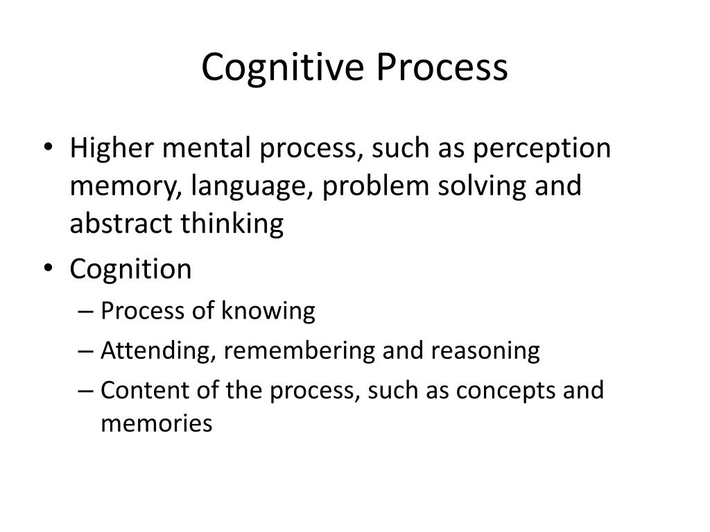 PPT - Cognitive Process PowerPoint Presentation, free download - ID:243439