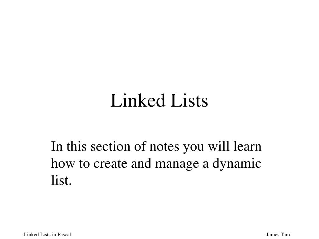 PPT - Linked Lists PowerPoint Presentation, free download - ID:244782