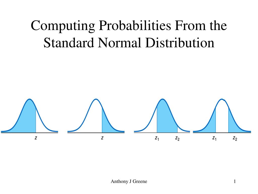 PPT - Computing Probabilities From the Standard Normal Distribution PowerPoint Presentation - ID ...