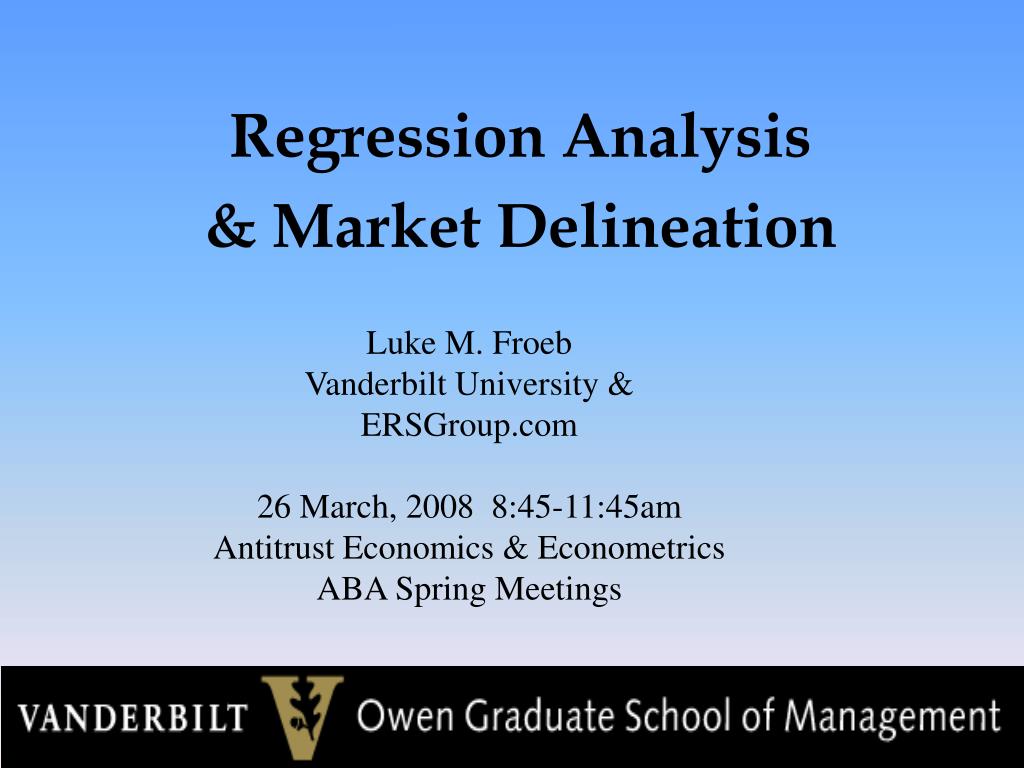 PPT - Regression Analysis & Market Delineation PowerPoint Presentation ...