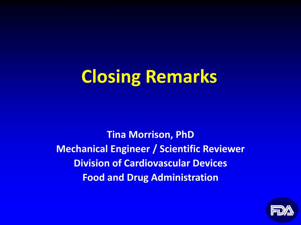 PPT - Closing Remarks PowerPoint Presentation, free download - ID:247146