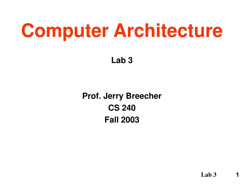 PPT - Computer Architecture PowerPoint Presentation, free download - ID ...