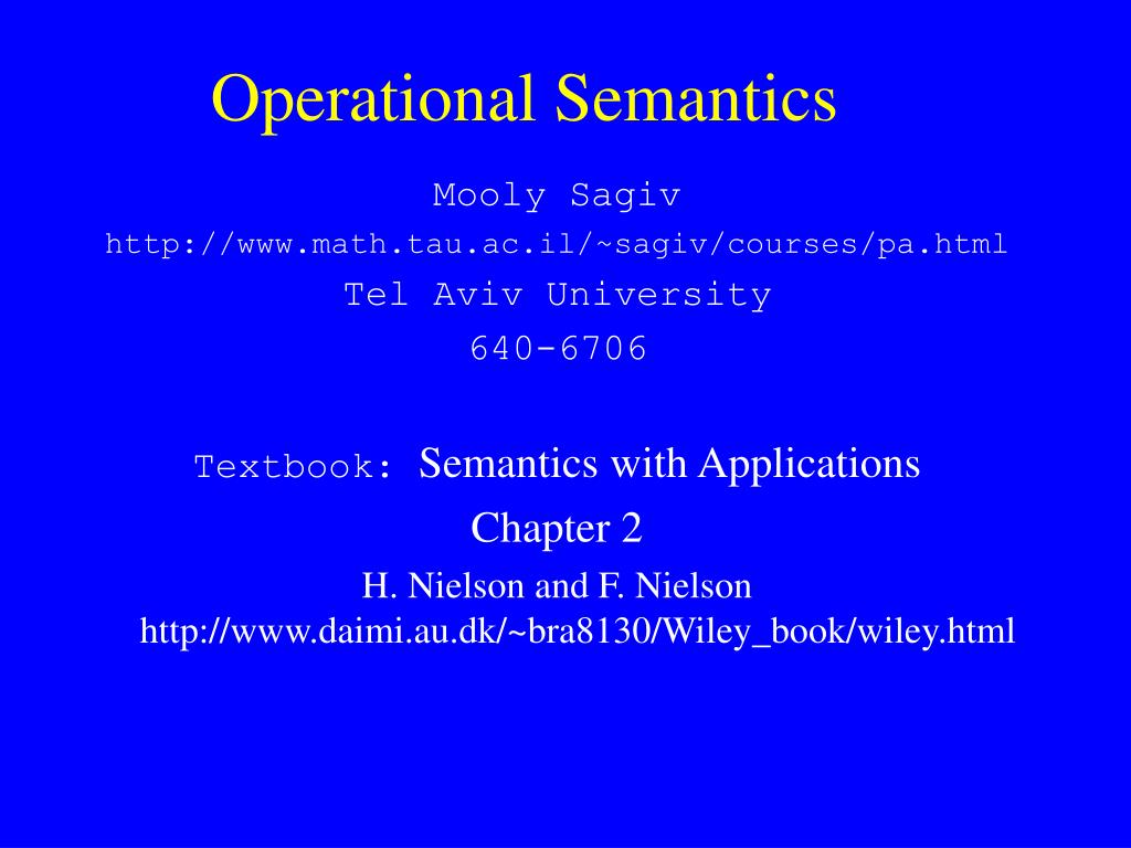 PPT - Operational Semantics PowerPoint Presentation, free download - ID ...