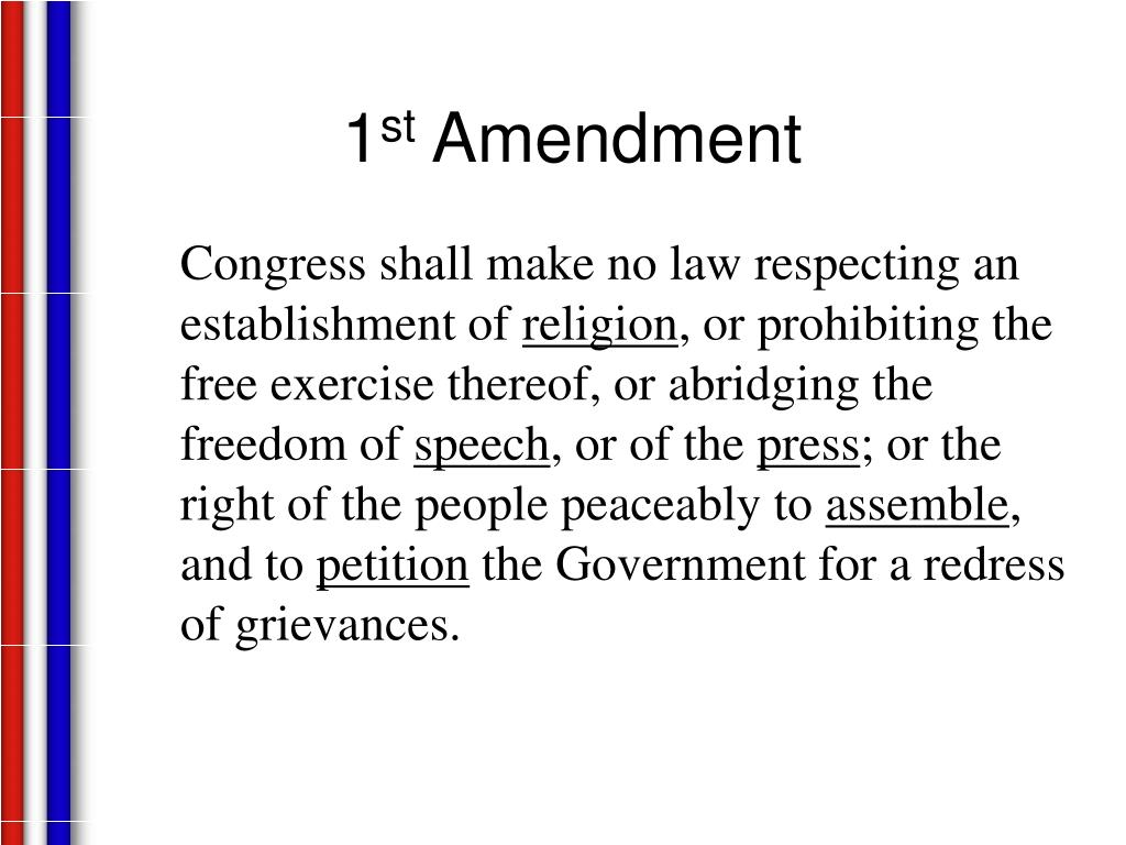 PPT - 1 st Amendment PowerPoint Presentation, free download - ID:24795