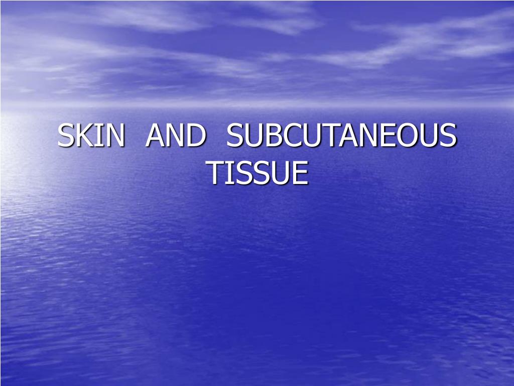 PPT - SKIN AND SUBCUTANEOUS TISSUE PowerPoint Presentation, free ...