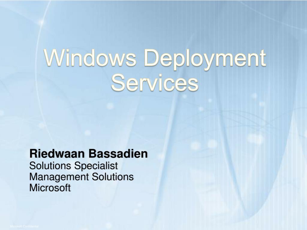 PPT - Windows Deployment Services PowerPoint Presentation, free ...