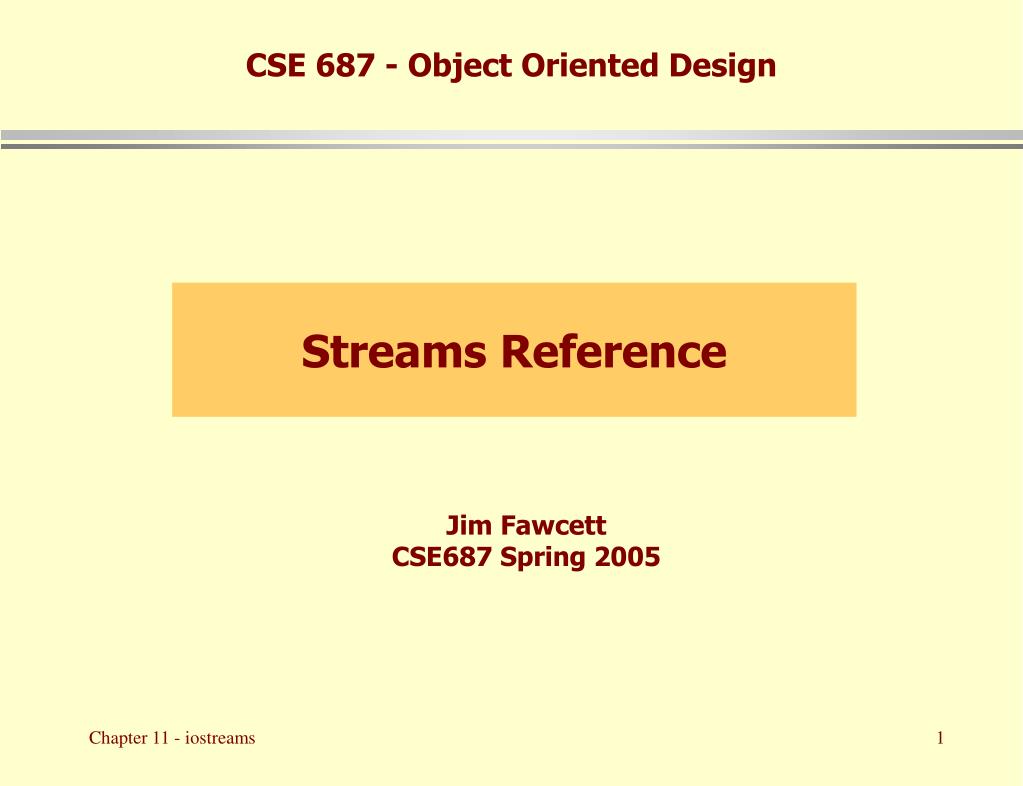 PPT - CSE 687 - Object Oriented Design PowerPoint Presentation, free ...