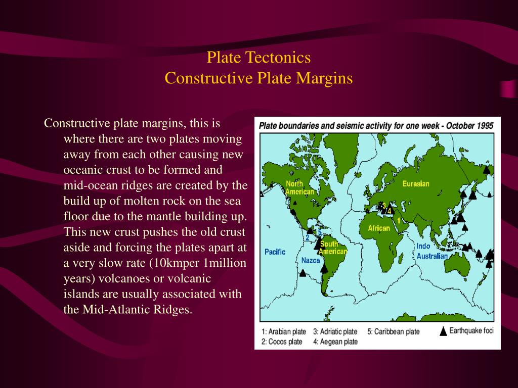 PPT - Plate Tectonics Constructive Plate Margins PowerPoint ...