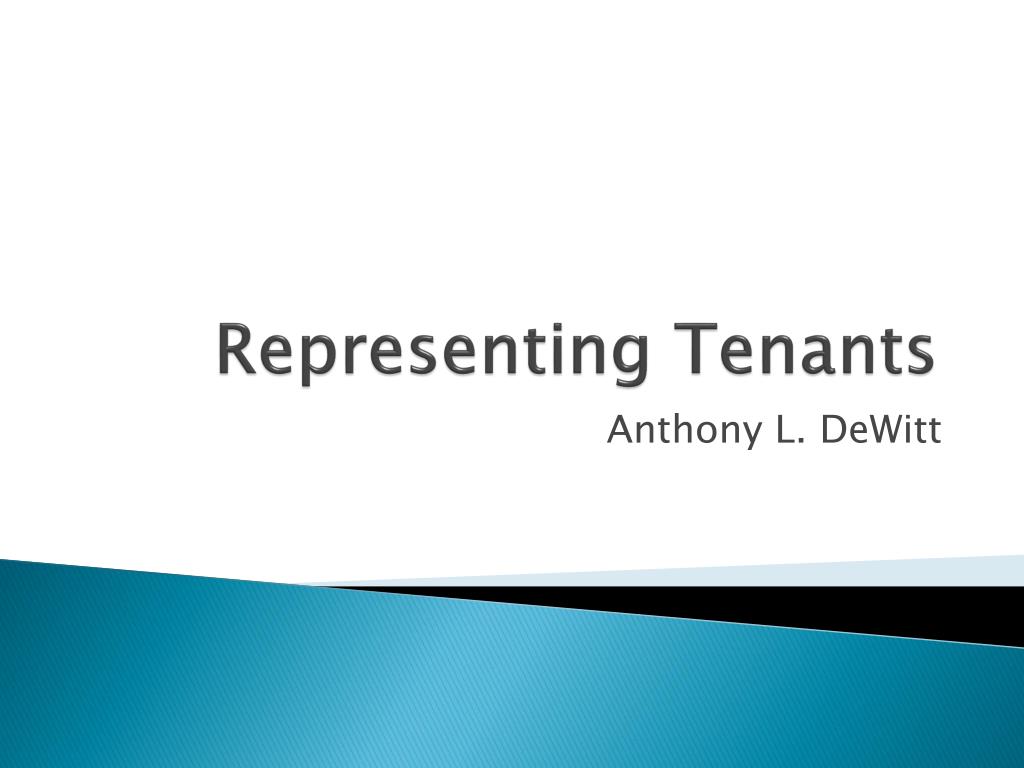 PPT - Representing Tenants PowerPoint Presentation, free download - ID ...
