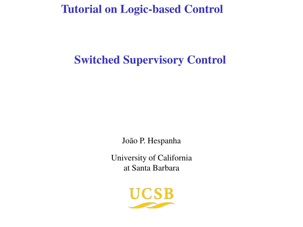 PPT - Switched Supervisory Control PowerPoint Presentation, free ...