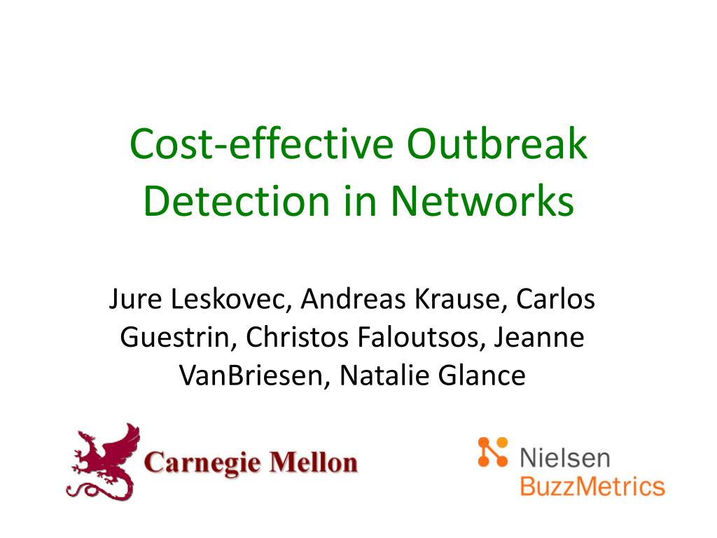 Ppt Cost Effective Outbreak Detection In Networks Powerpoint Presentation Id 252510