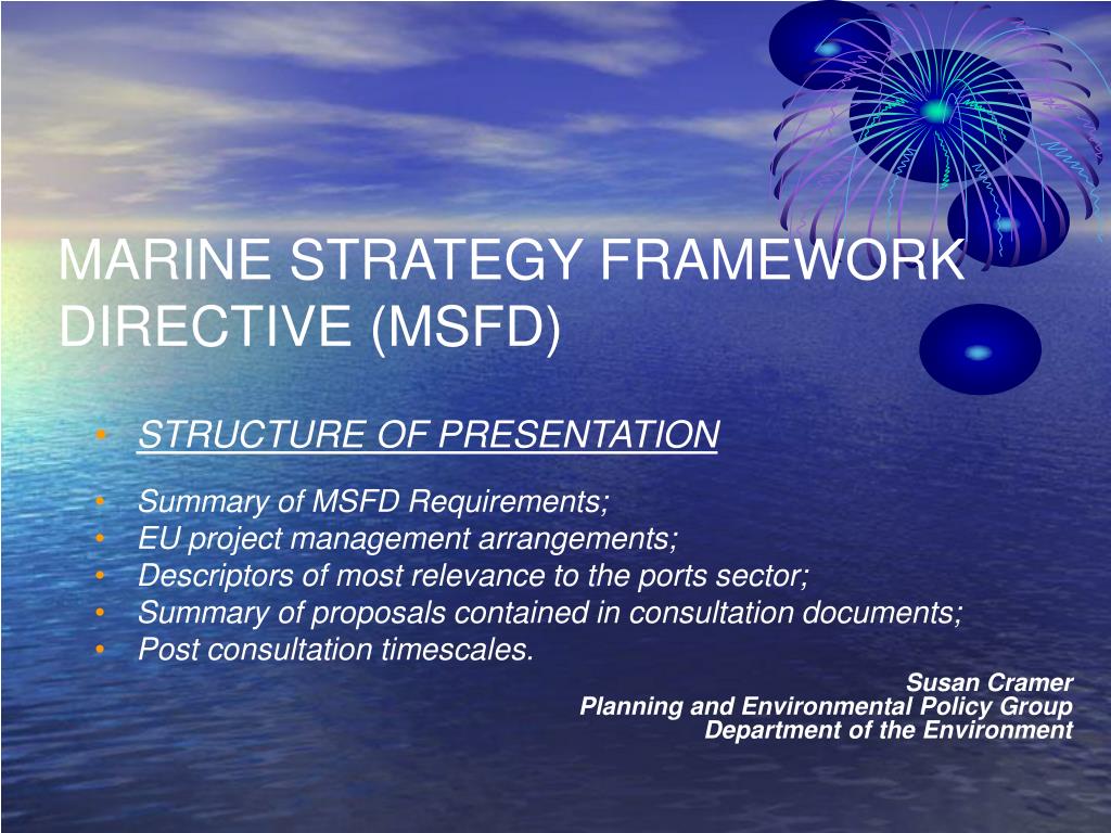 PPT - MARINE STRATEGY FRAMEWORK DIRECTIVE (MSFD) PowerPoint ...