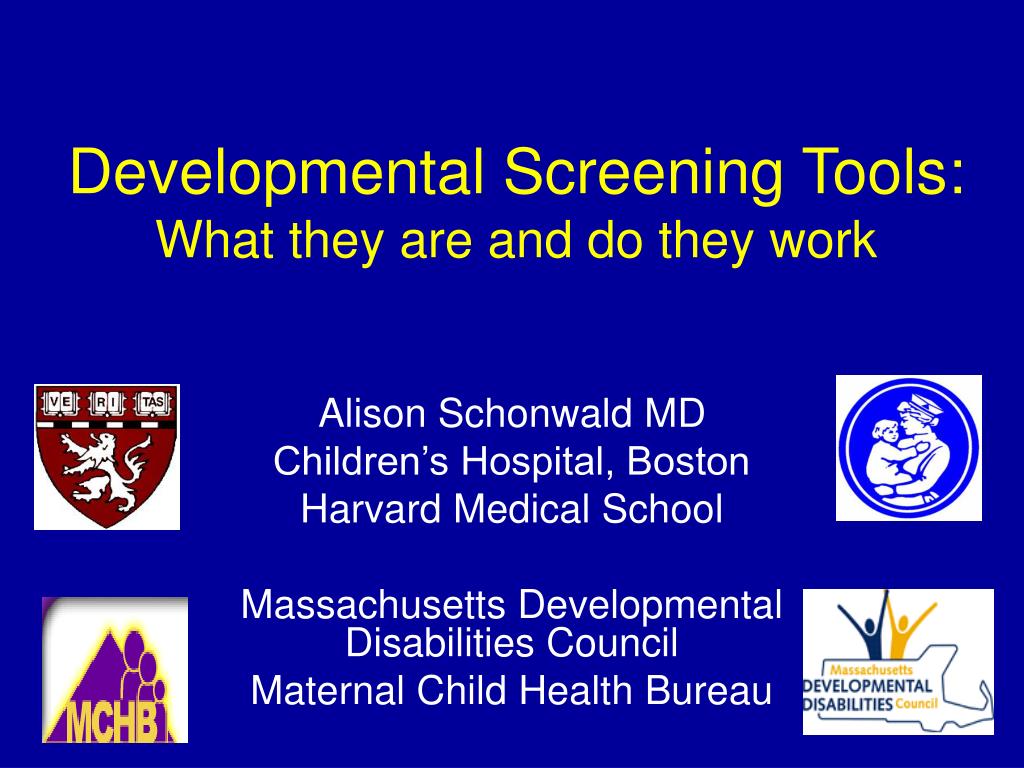 PPT - Developmental Screening Tools: What they are and do they work ...