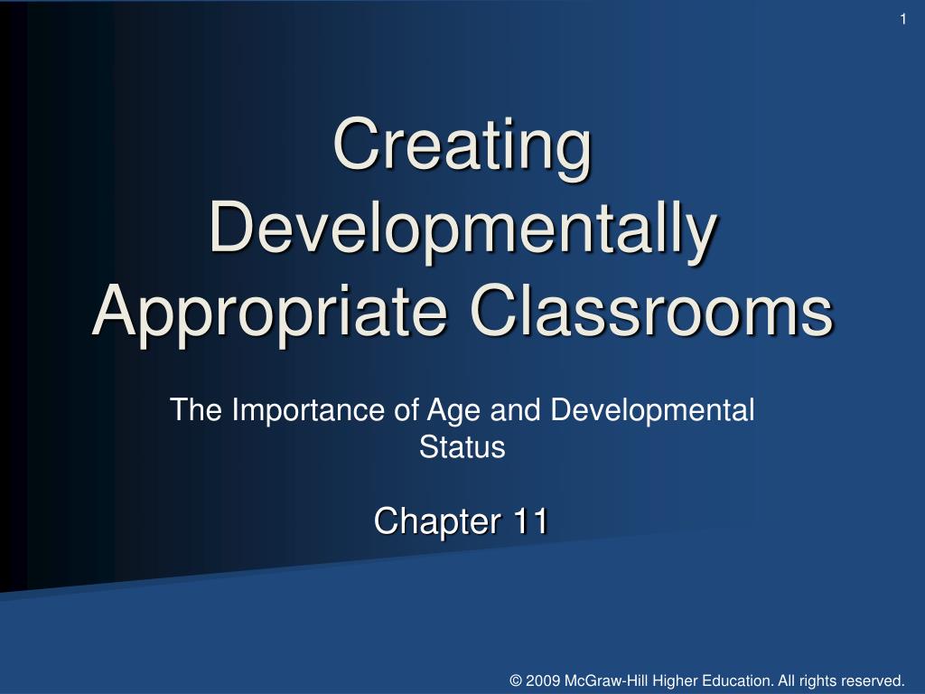 PPT - Creating Developmentally Appropriate Classrooms PowerPoint ...