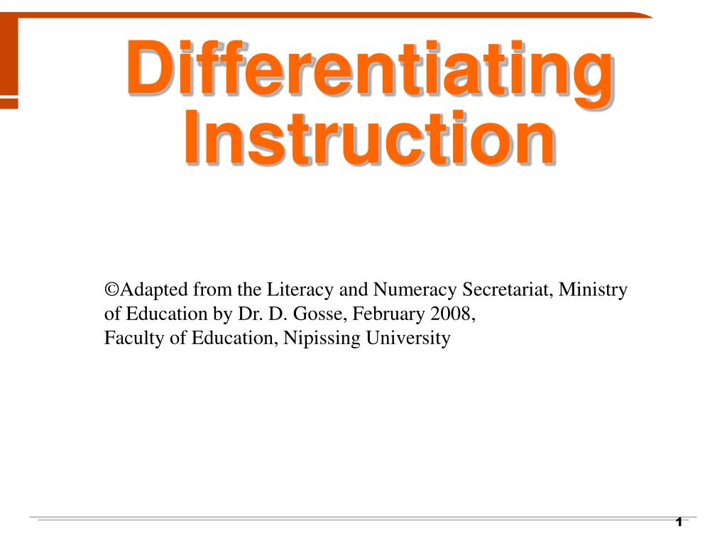 PPT - Differentiating Instruction PowerPoint Presentation, free ...