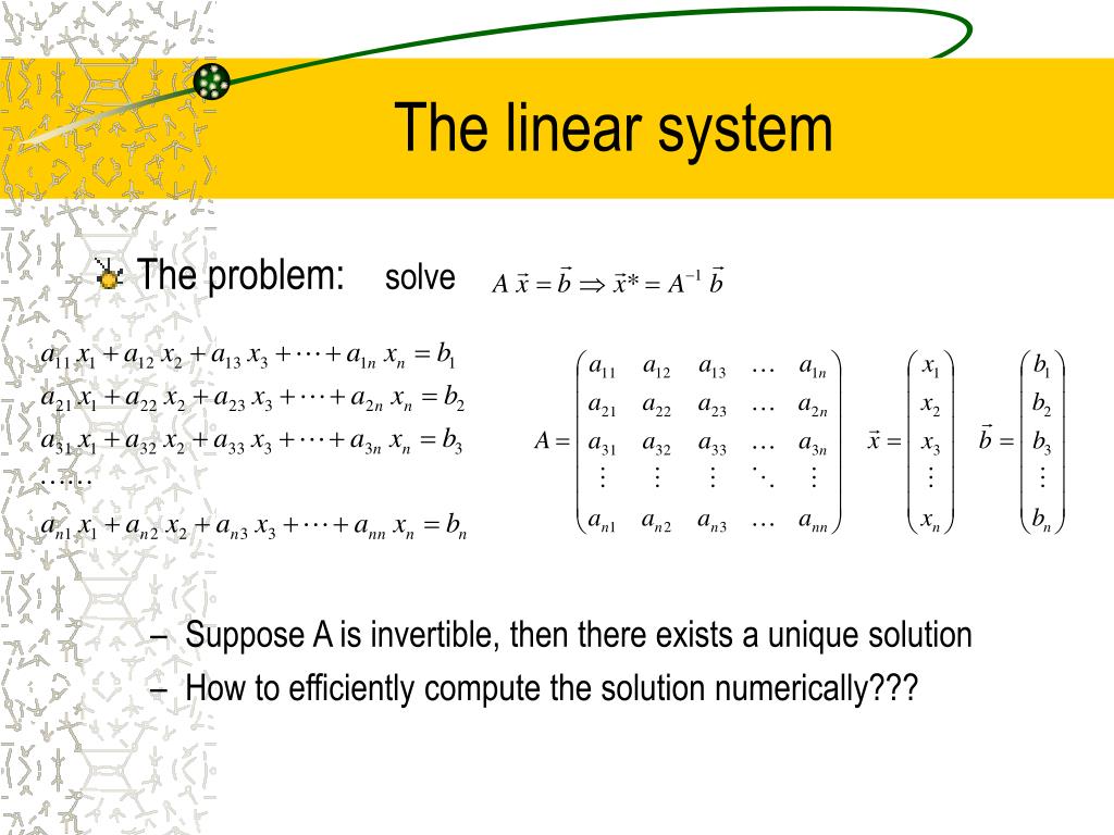 PPT - The linear system PowerPoint Presentation, free download - ID:255809