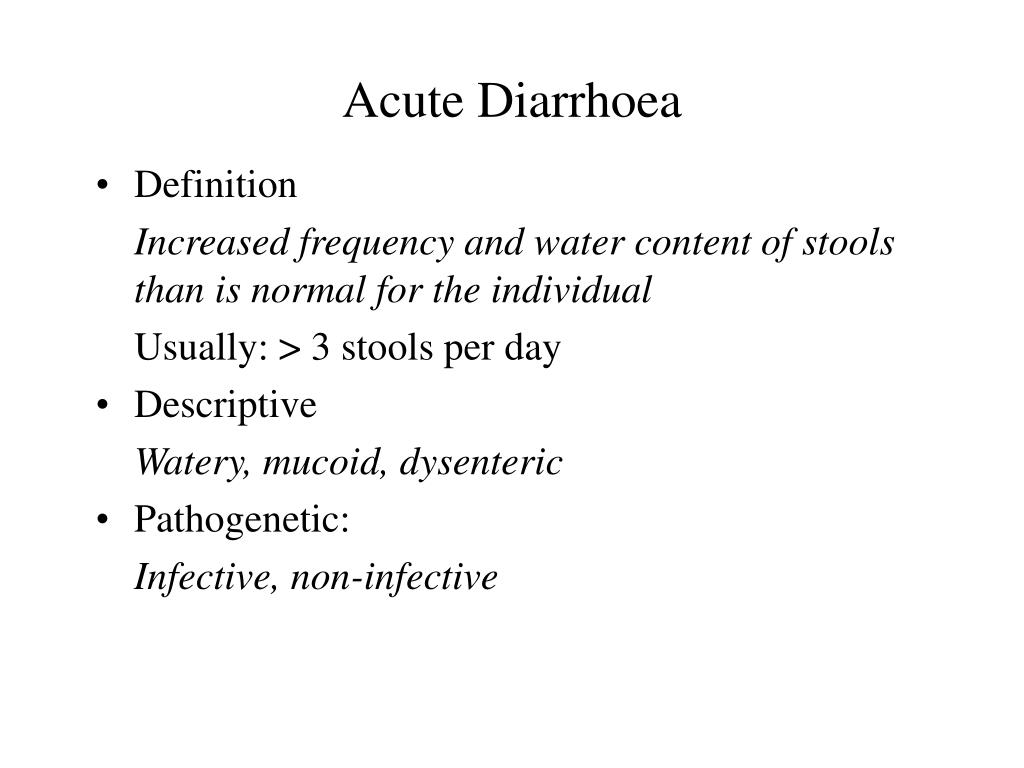 PPT - Acute Diarrhoea PowerPoint Presentation, free download - ID:256775