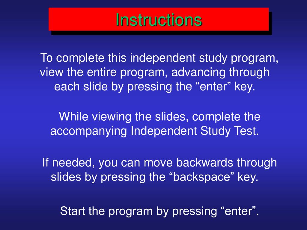 PPT - Instructions PowerPoint Presentation, free download - ID:25820