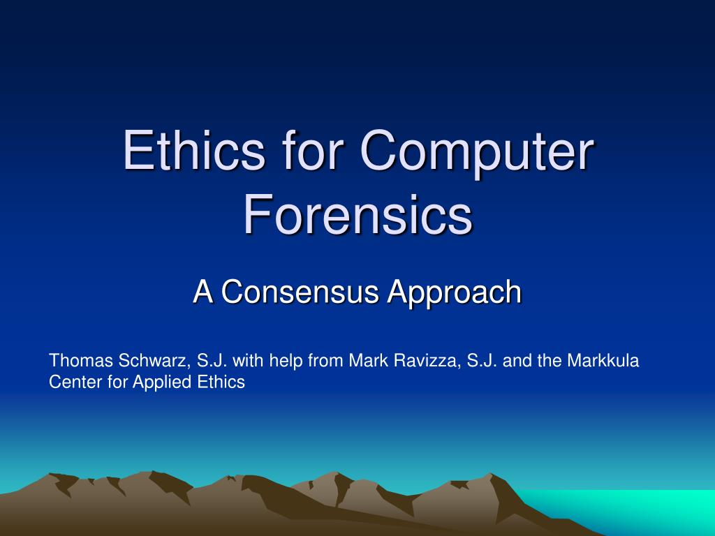 PPT - Ethics for Computer Forensics PowerPoint Presentation, free ...