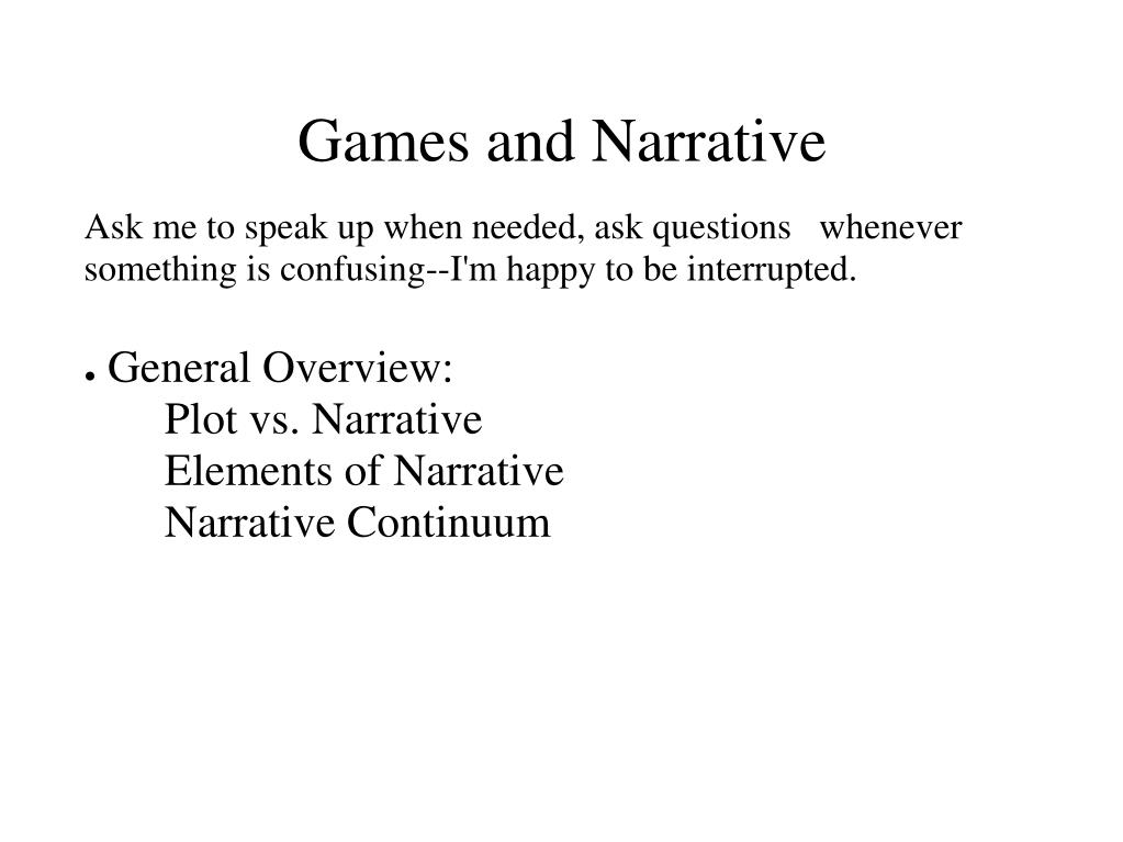 PPT - Games and Narrative PowerPoint Presentation, free download - ID ...