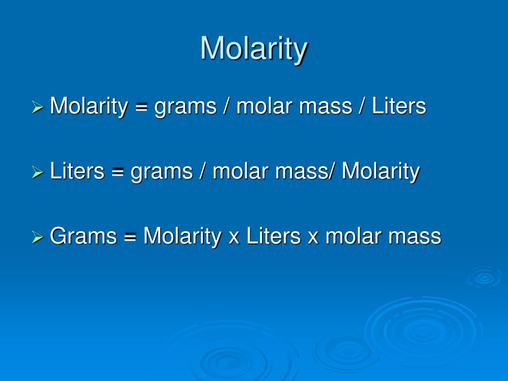 PPT - Molarity PowerPoint Presentation, free download - ID:259016