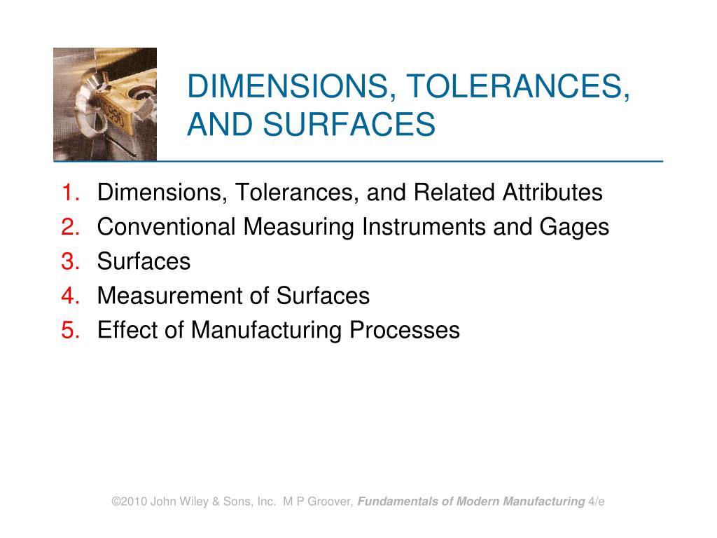 PPT - DIMENSIONS, TOLERANCES, AND SURFACES PowerPoint Presentation ...