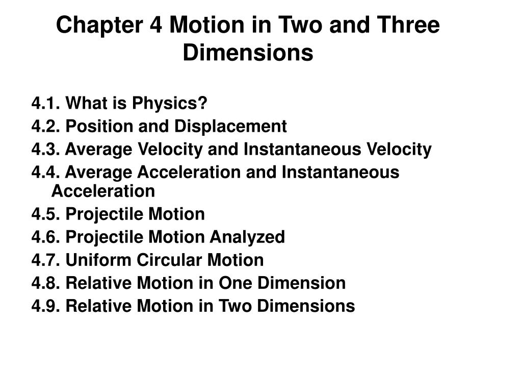PPT - Chapter 4 Motion in Two and Three Dimensions PowerPoint ...