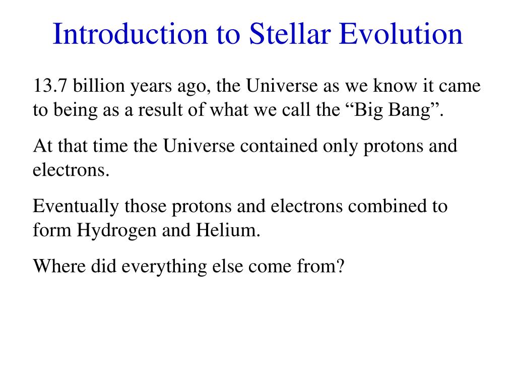 PPT - Introduction to Stellar Evolution PowerPoint Presentation, free ...
