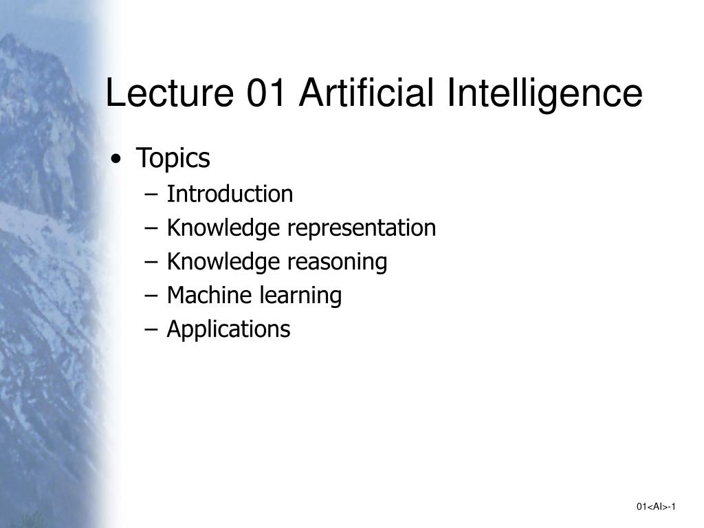 PPT - Lecture 01 Artificial Intelligence PowerPoint Presentation, free ...