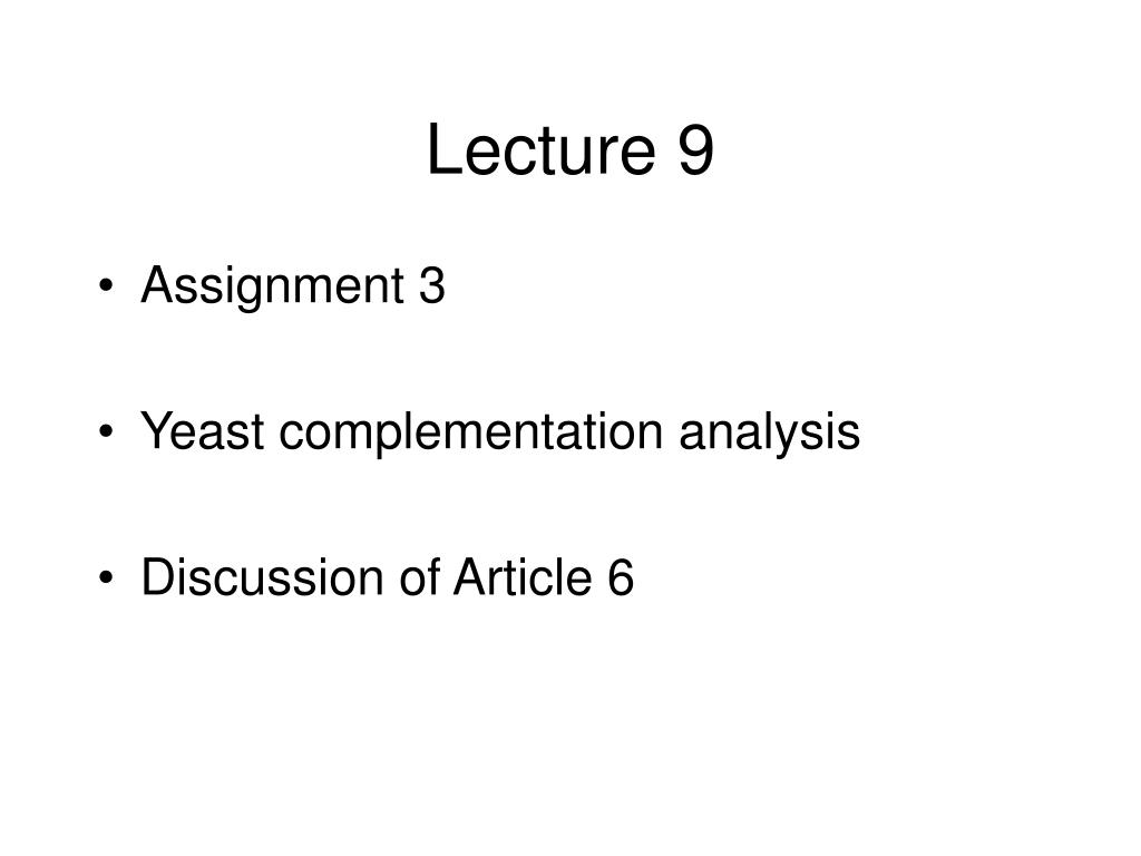 PPT - Lecture 9 PowerPoint Presentation, free download - ID:260007