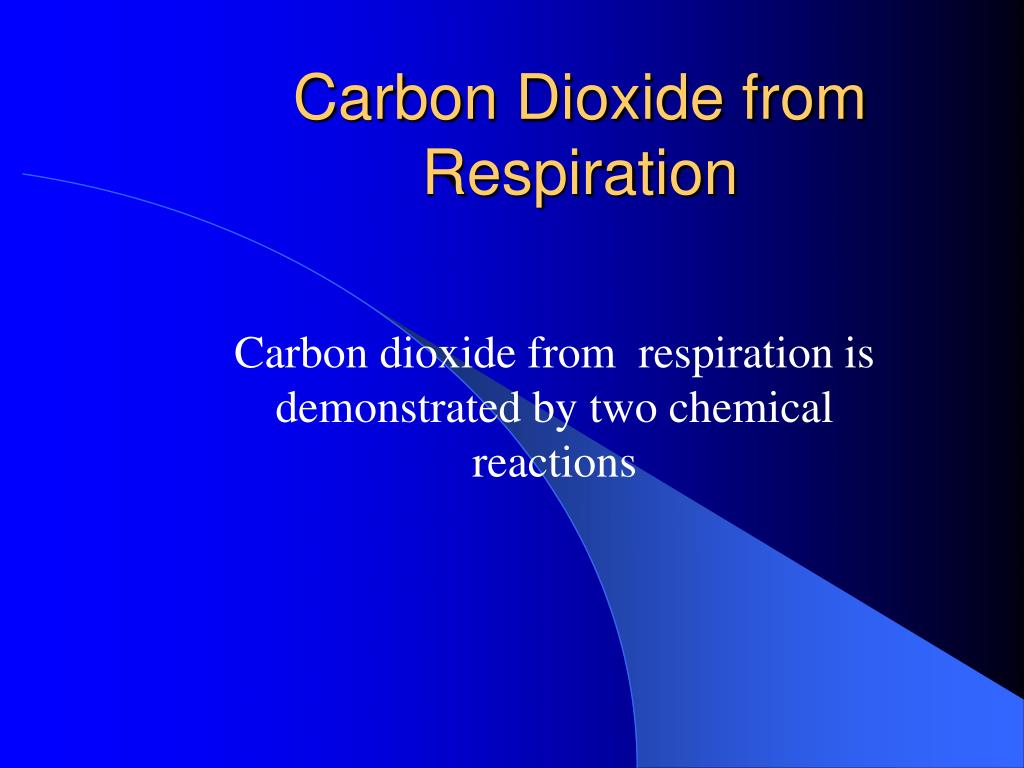 PPT - Carbon Dioxide from Respiration PowerPoint Presentation, free ...