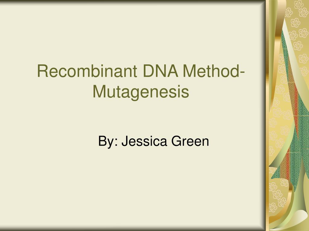 PPT - Recombinant DNA Method-Mutagenesis PowerPoint Presentation, free ...