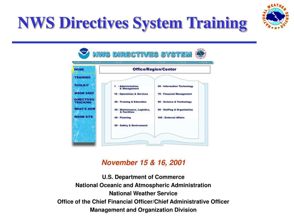 PPT - NWS Directives System Training PowerPoint Presentation, free ...