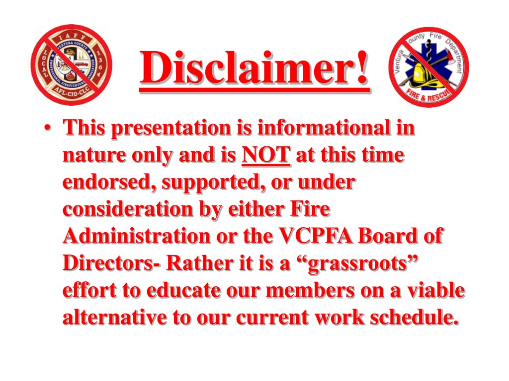 PPT - Disclaimer! PowerPoint Presentation, free download - ID:263137