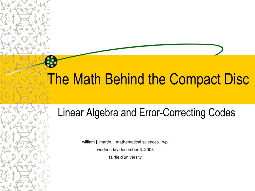 PPT - The Math Behind the Compact Disc PowerPoint Presentation, free ...