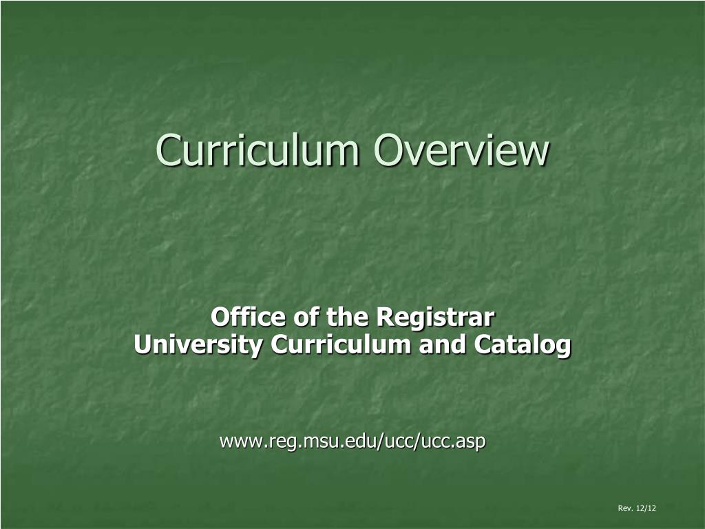 PPT - Curriculum Overview PowerPoint Presentation, free download - ID ...