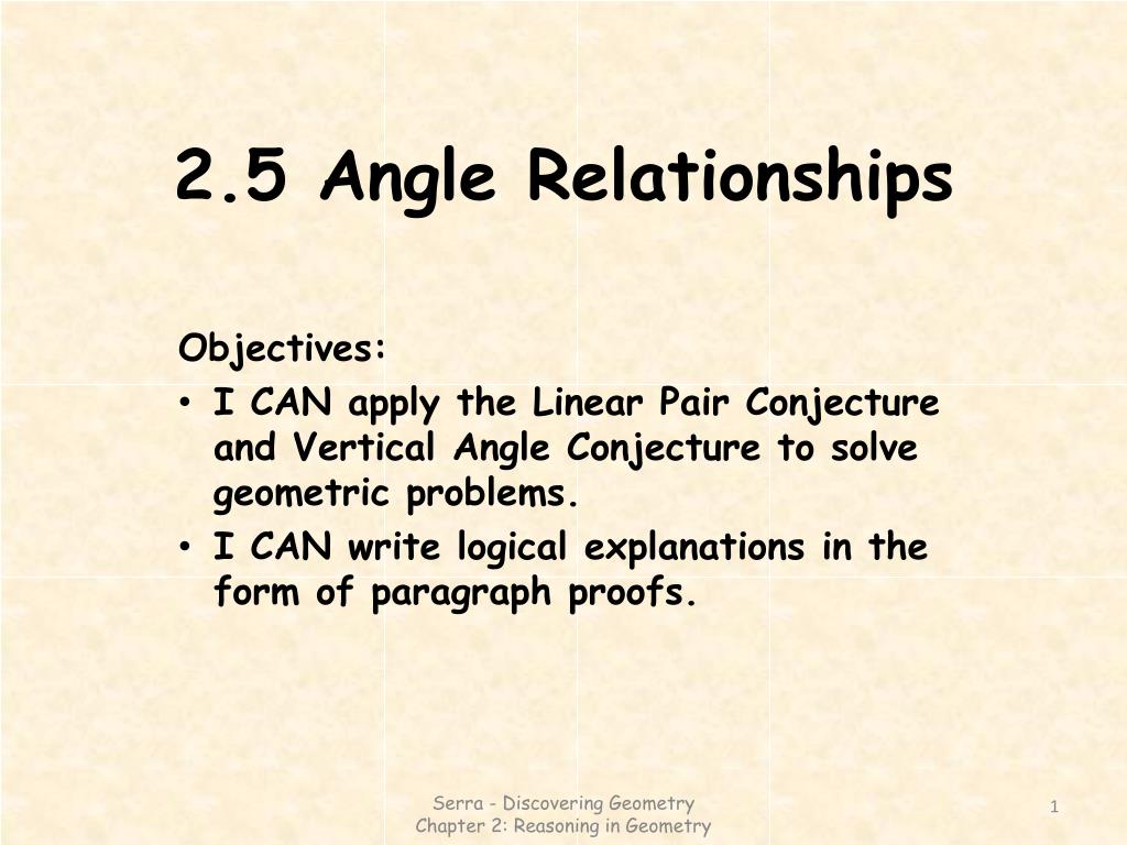 PPT - 2.5 Angle Relationships PowerPoint Presentation, free download ...
