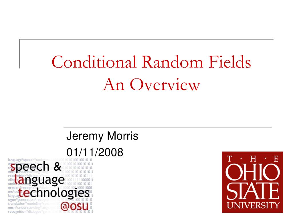 PPT - Conditional Random Fields An Overview PowerPoint Presentation ...