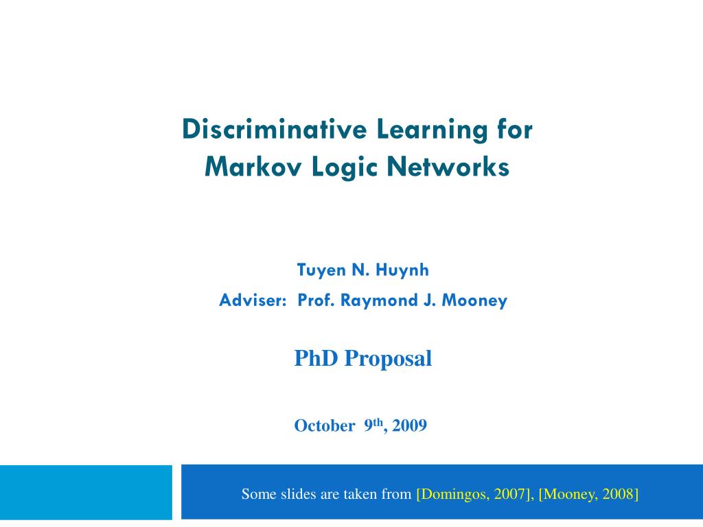 PPT - Discriminative Learning for Markov Logic Networks PowerPoint ...