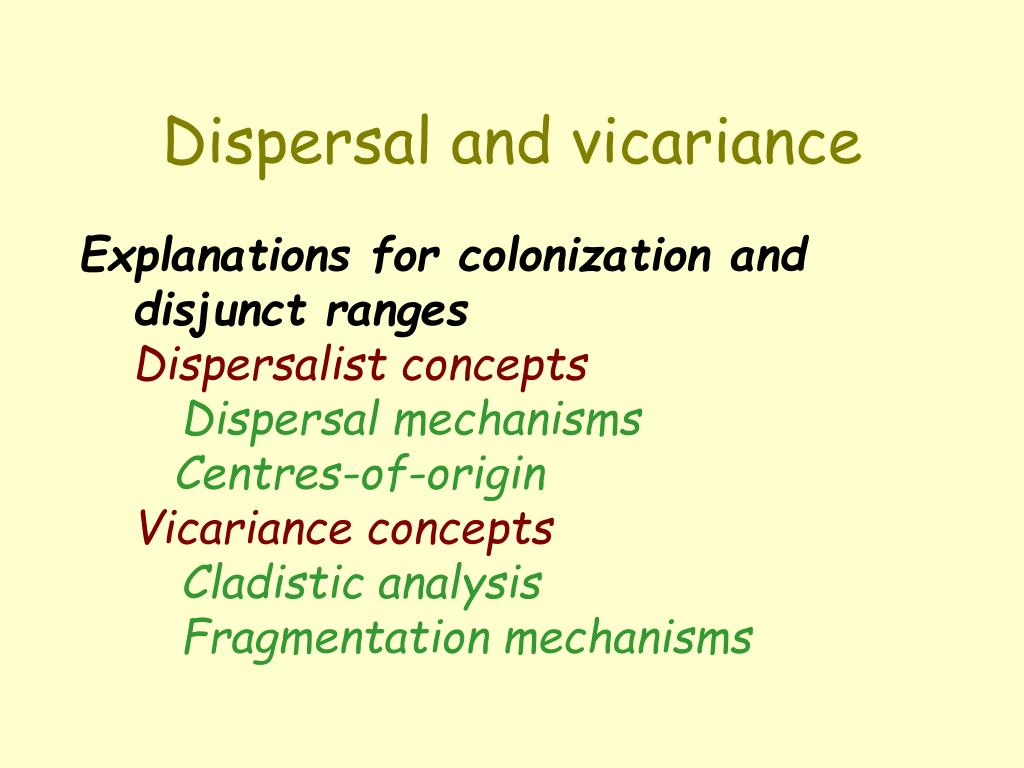 PPT - Dispersal and vicariance PowerPoint Presentation, free download ...
